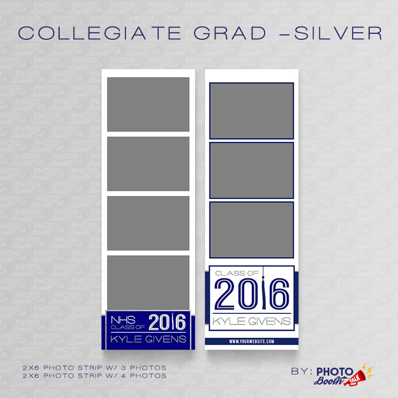 Collegiate Grad Silver – Photoshop PSD Files | Photo Booth Talk