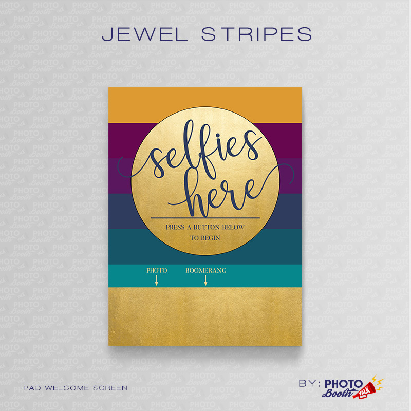 Jewel Stripes – iPad Welcome Screen | Photo Booth Talk