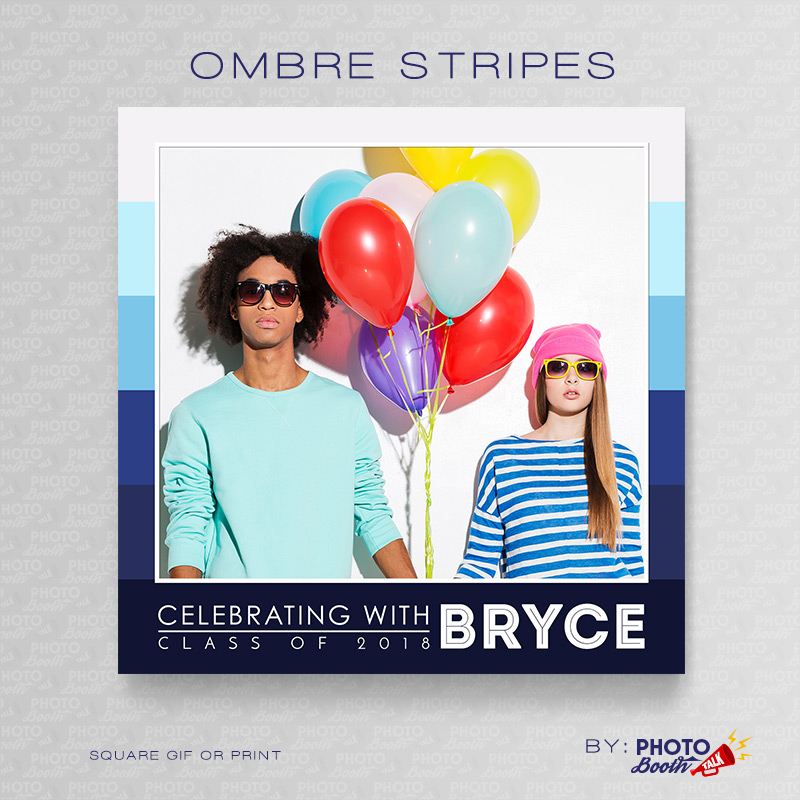 Ombre Stripes – Square – Photoshop PSD Files | Photo Booth Talk