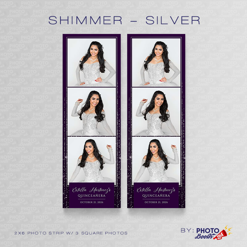 Shimmer Silver 2 – Square – For Darkroom Booth | Photo Booth Talk