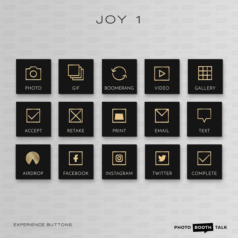 Joy 1 – iPad Welcome Screen & Buttons | Photo Booth Talk