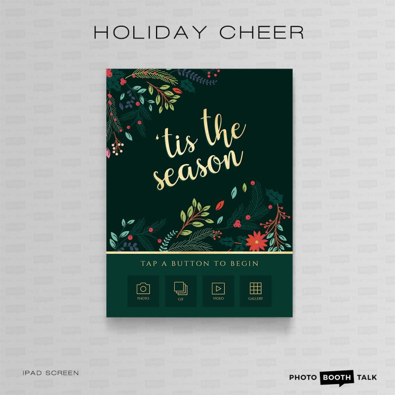 Holiday Cheer – iPad Welcome Screen & Buttons for Canva | Photo Booth Talk