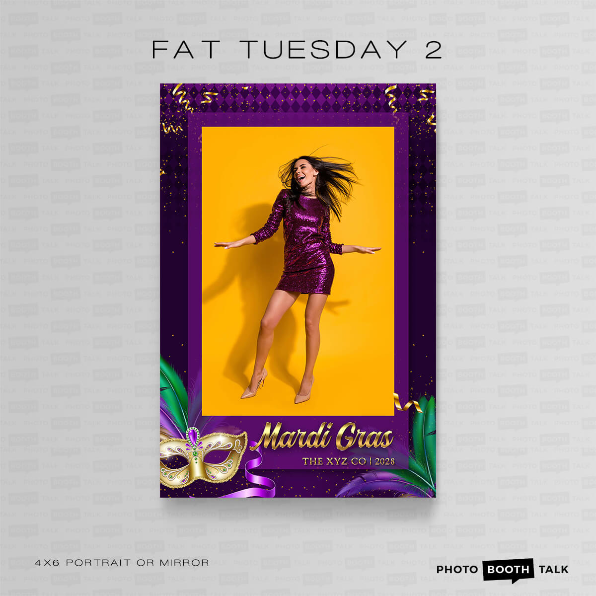 Fat Tuesday 2 – Portrait Mirror – Photoshop PSD Files | Photo Booth Talk