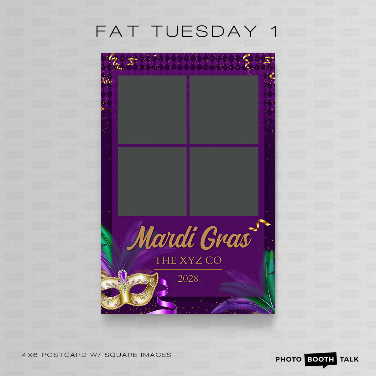 Fat Tuesday 1 – Square – For Darkroom Booth | Photo Booth Talk