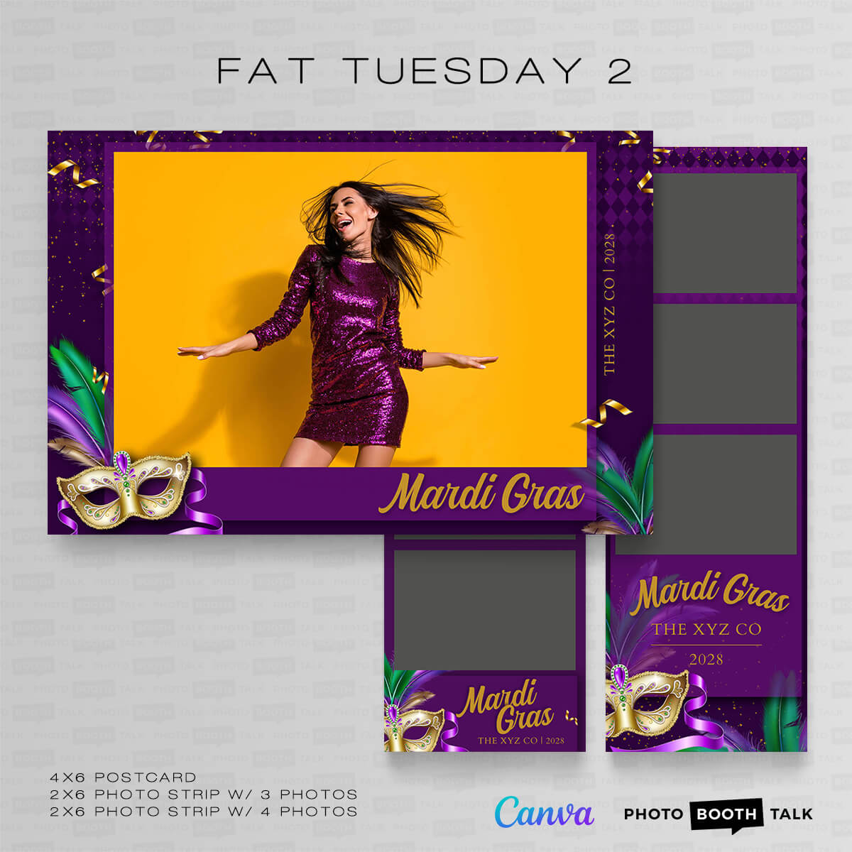 Fat Tuesday 2 – For Canva | Photo Booth Talk