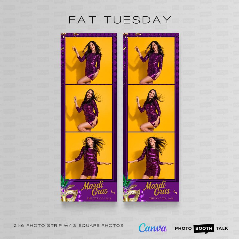 Fat Tuesday 1 – Square – For Canva | Photo Booth Talk