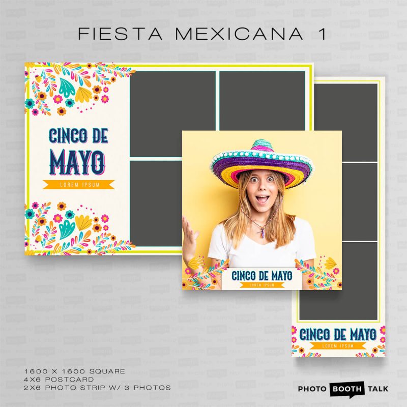 Fiesta Mexicana 1 – Square – For Canva | Photo Booth Talk