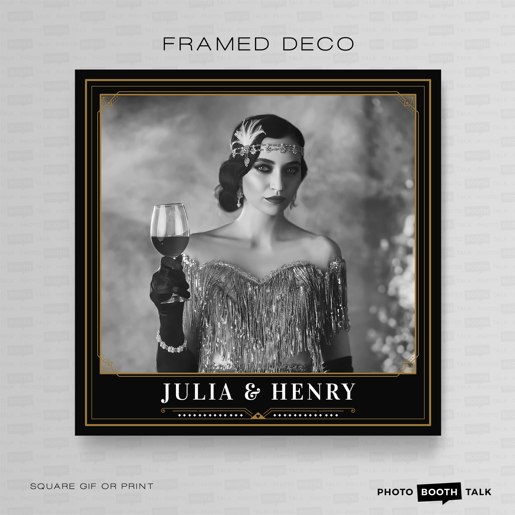 Framed Deco 2 – Square – For Canva | Photo Booth Talk