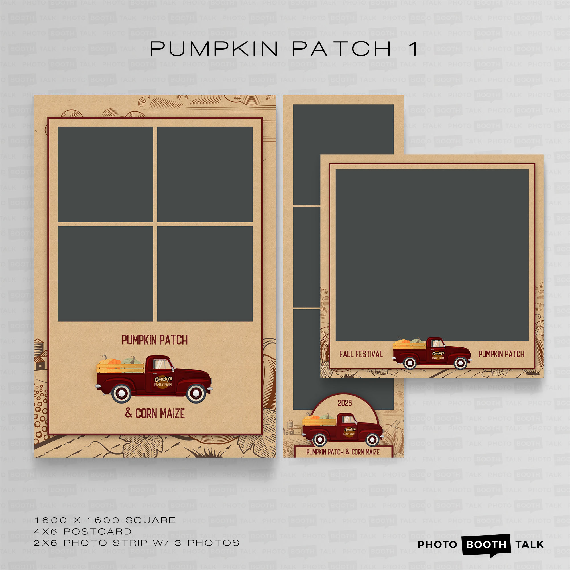 Pumpkin Patch 1 – Square – For Darkroom Booth | Photo Booth Talk