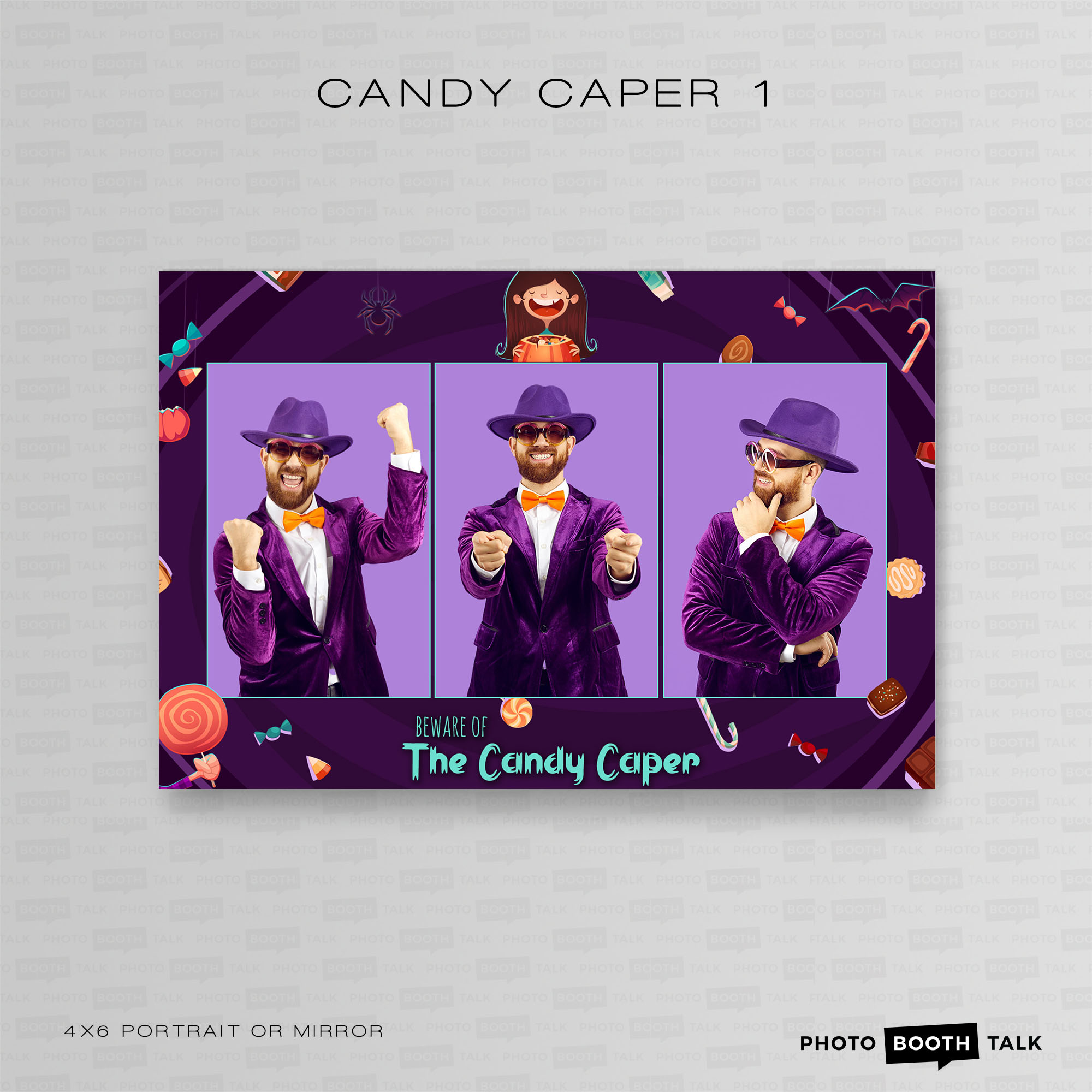 Candy Caper 1 – Portrait Mirror – for Darkroom Booth | Photo Booth Talk