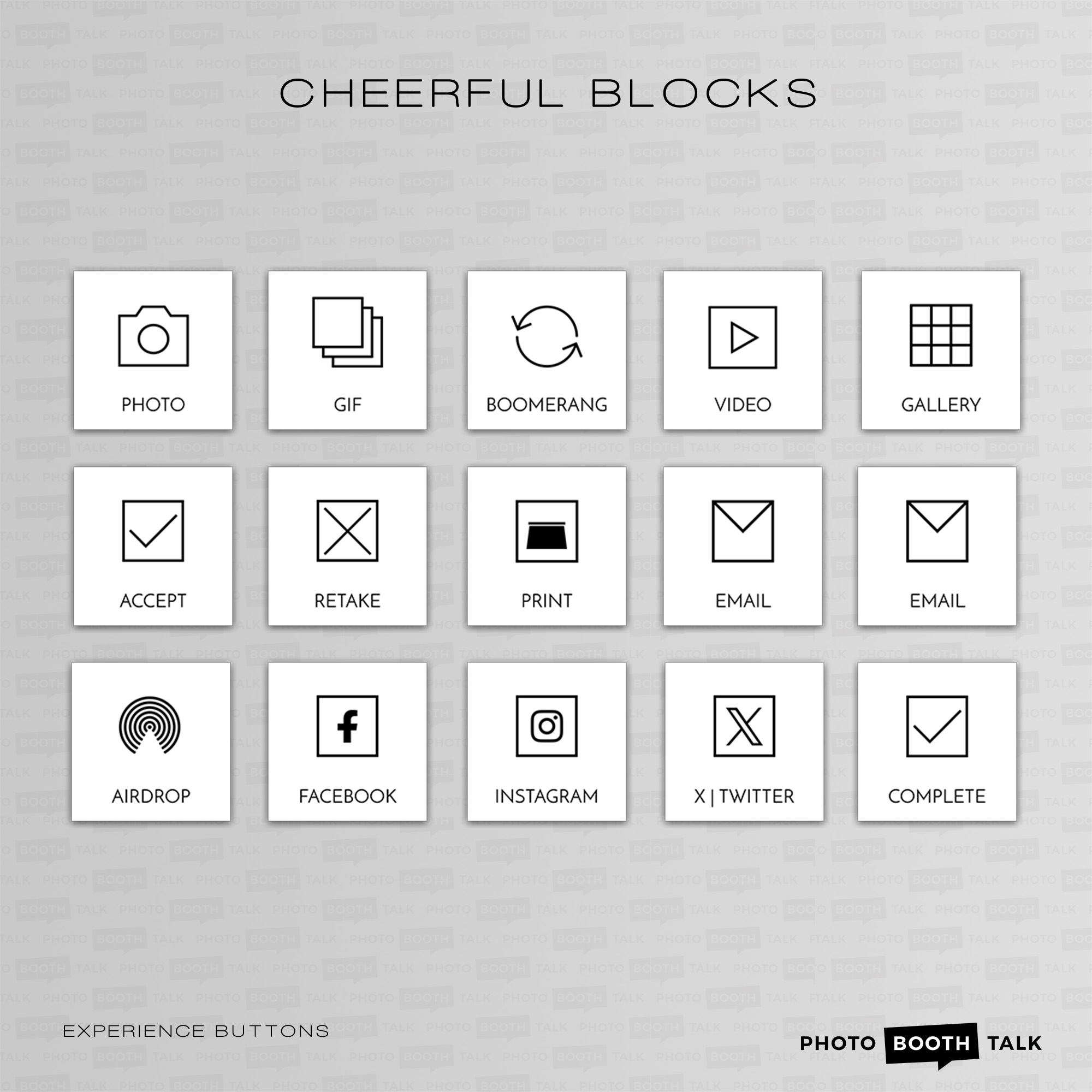 Cheerful Blocks – iPad Welcome Screen & Buttons for Canva | Photo Booth ...