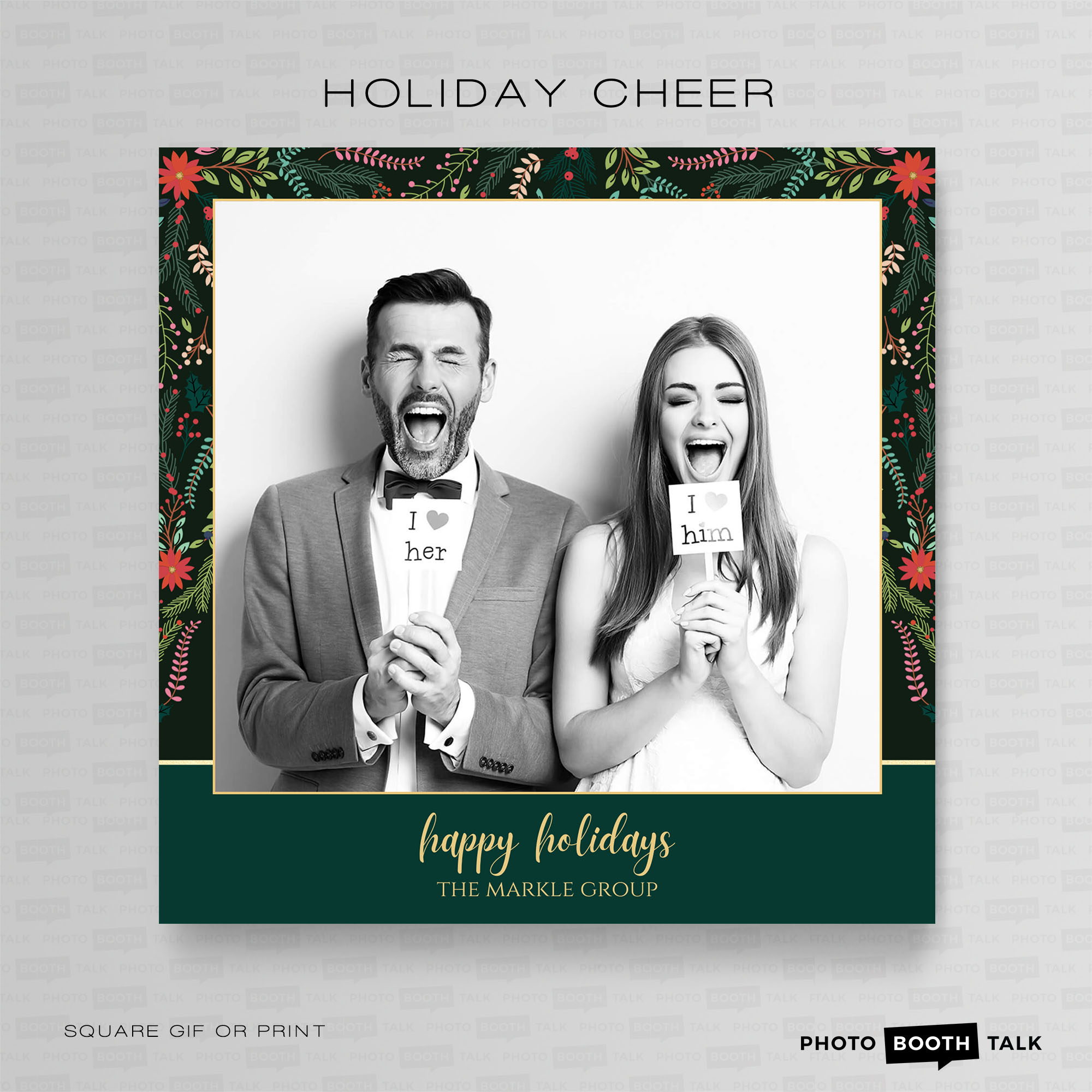 Holiday Cheer – Square – For Canva | Photo Booth Talk