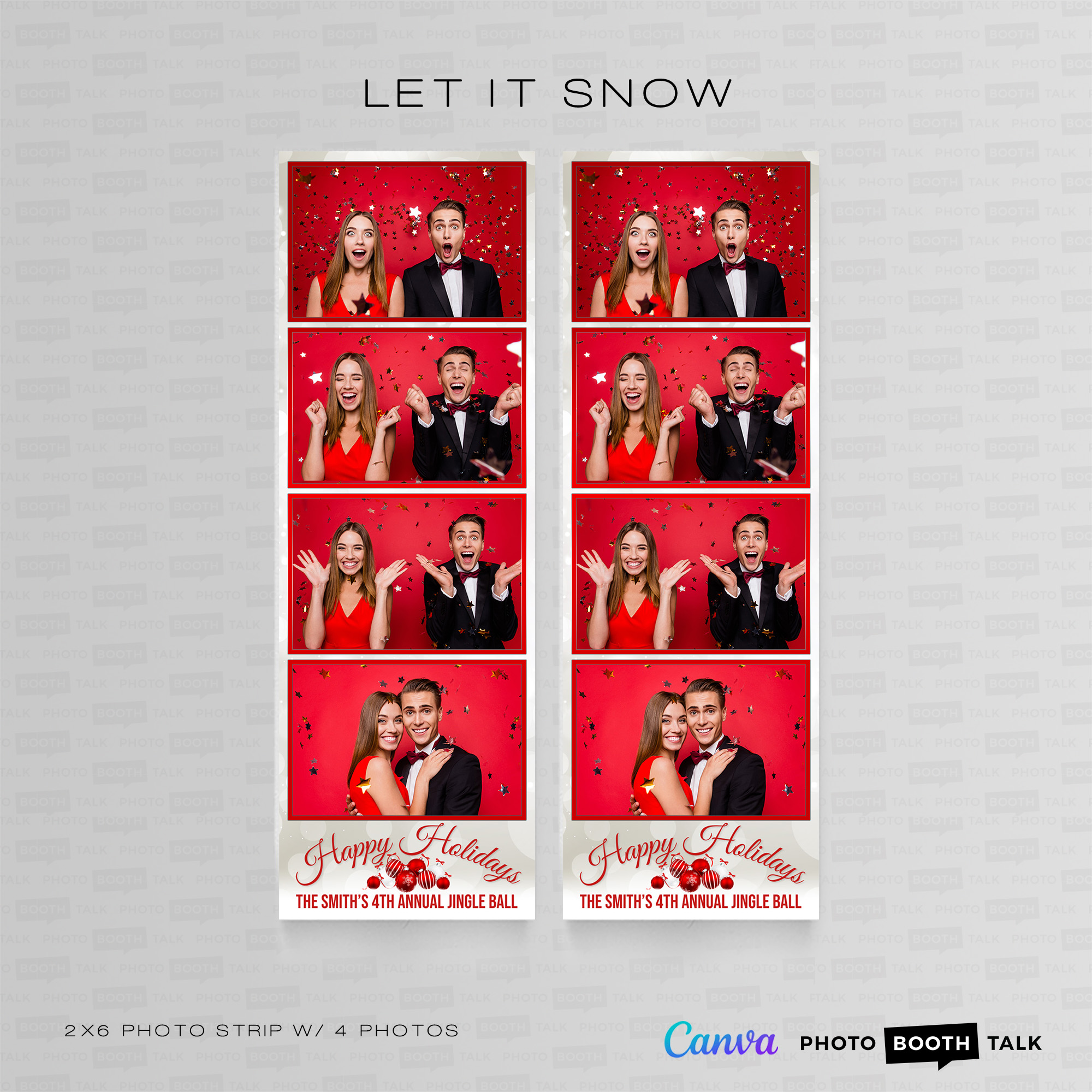 Let it Snow 1 – For Canva | Photo Booth Talk