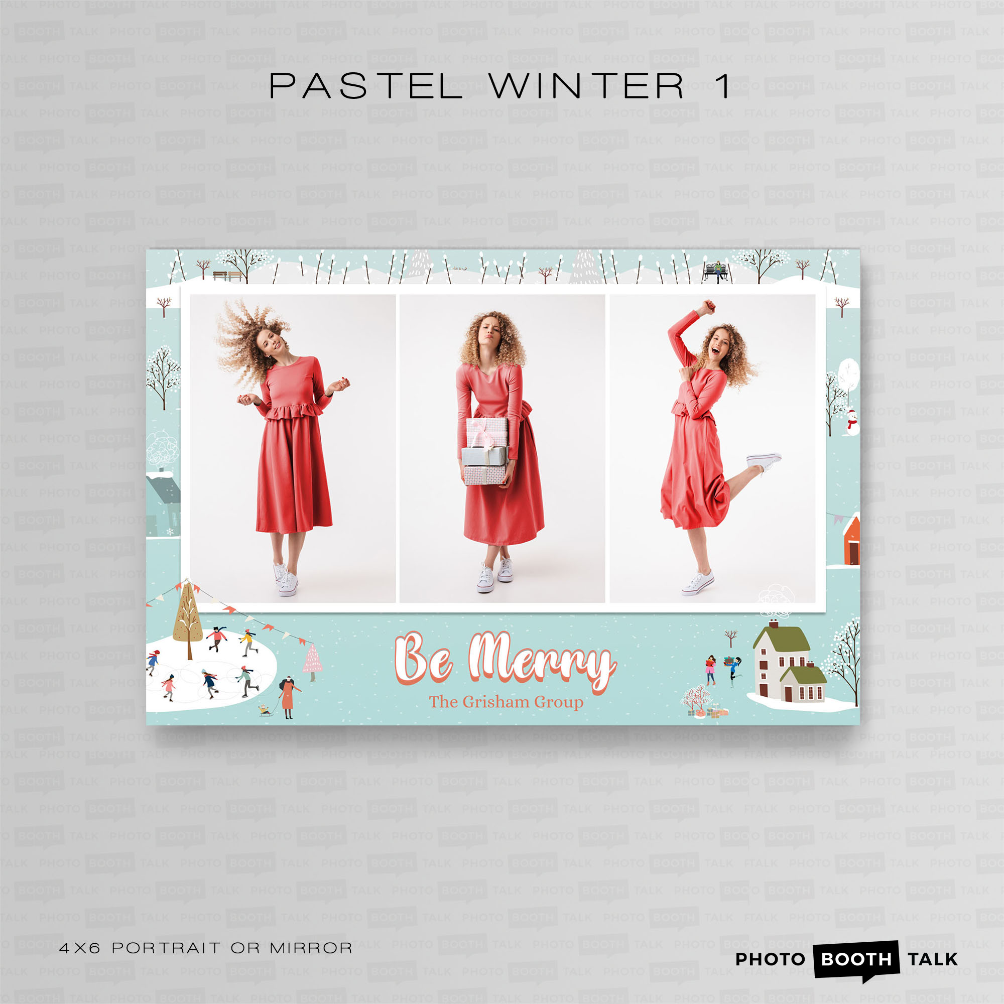 Pastel Winter 1 – Portrait Mirror – Photoshop PSD Files | Photo Booth Talk