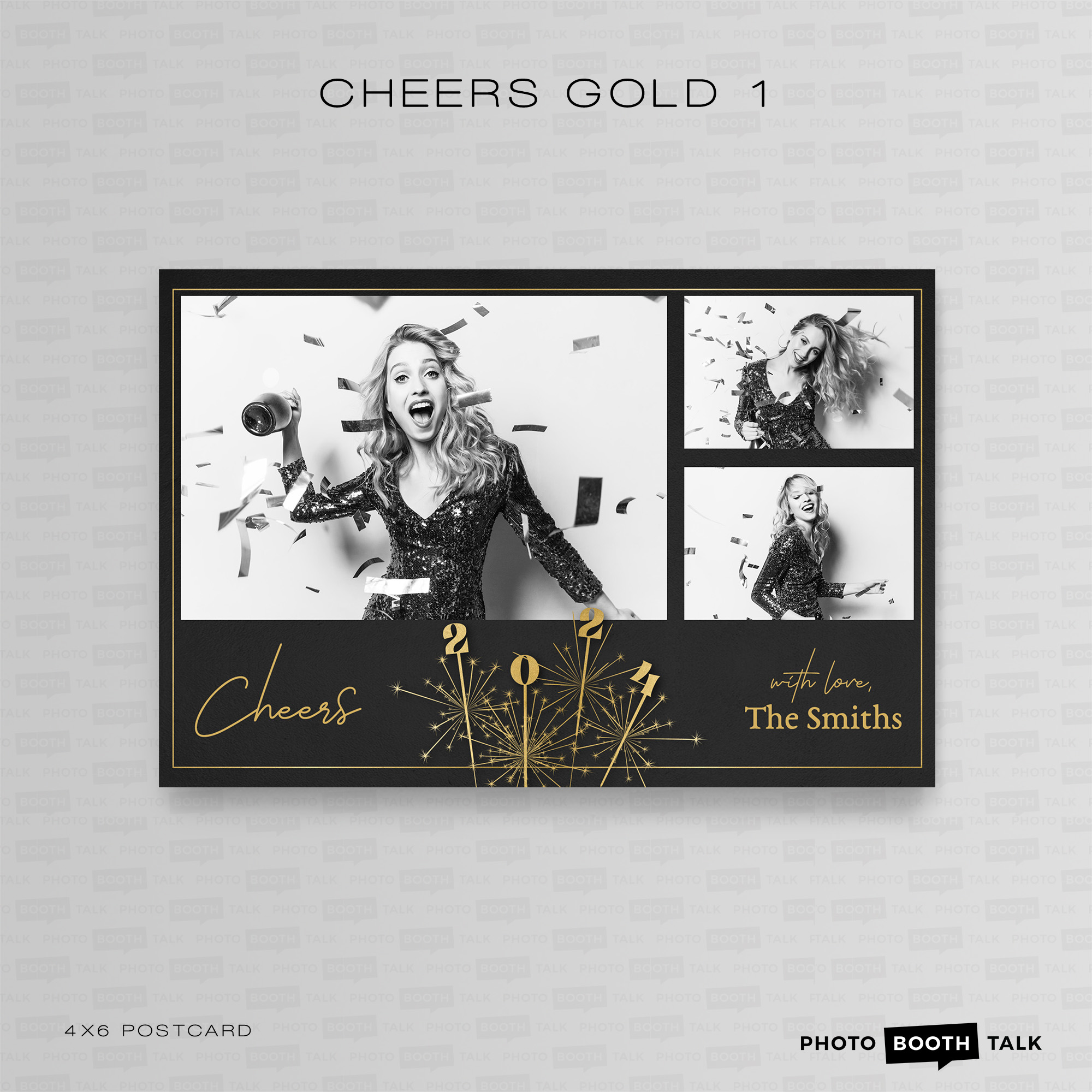 Cheers Gold 1 – For Canva | Photo Booth Talk