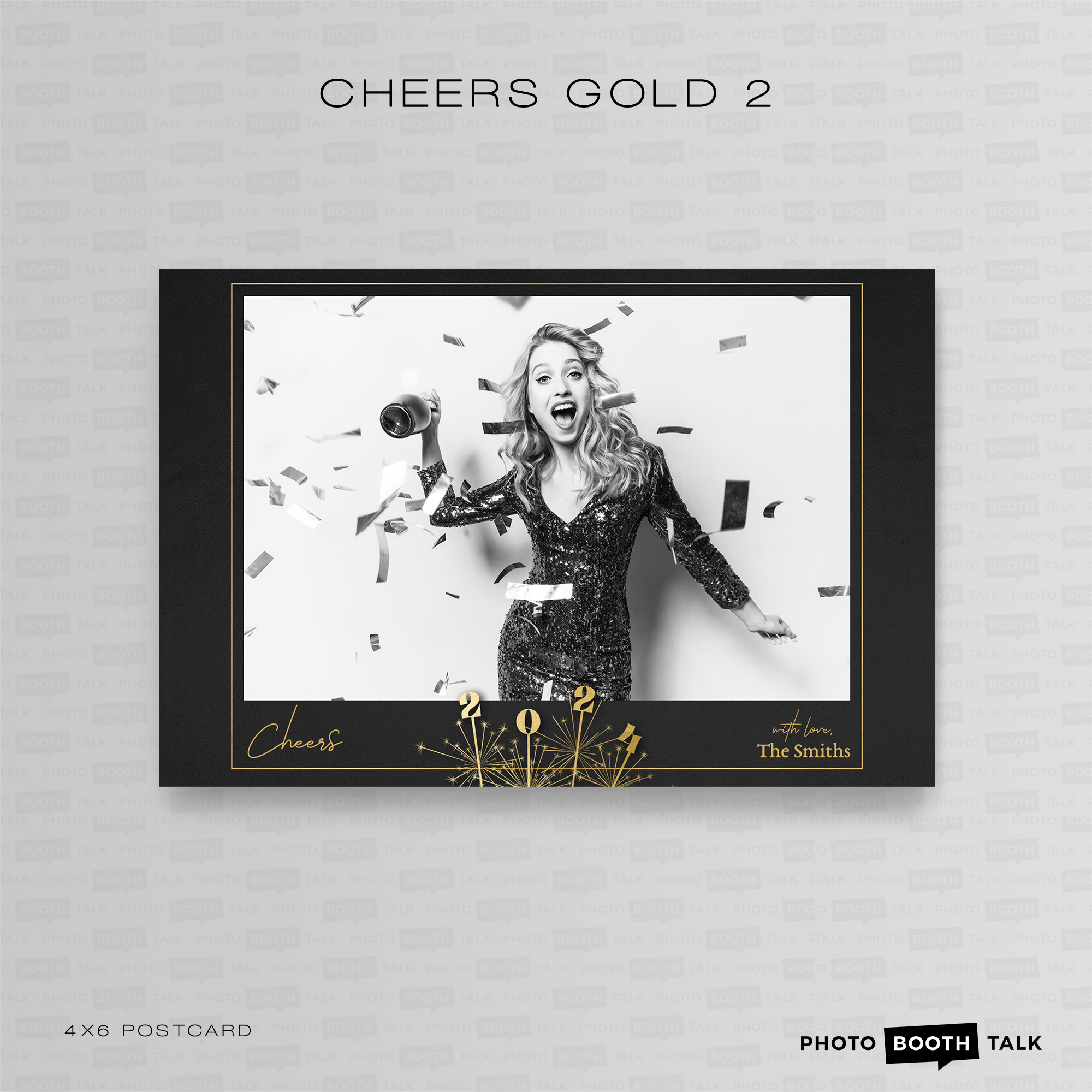Cheers Gold 2 – For Canva | Photo Booth Talk