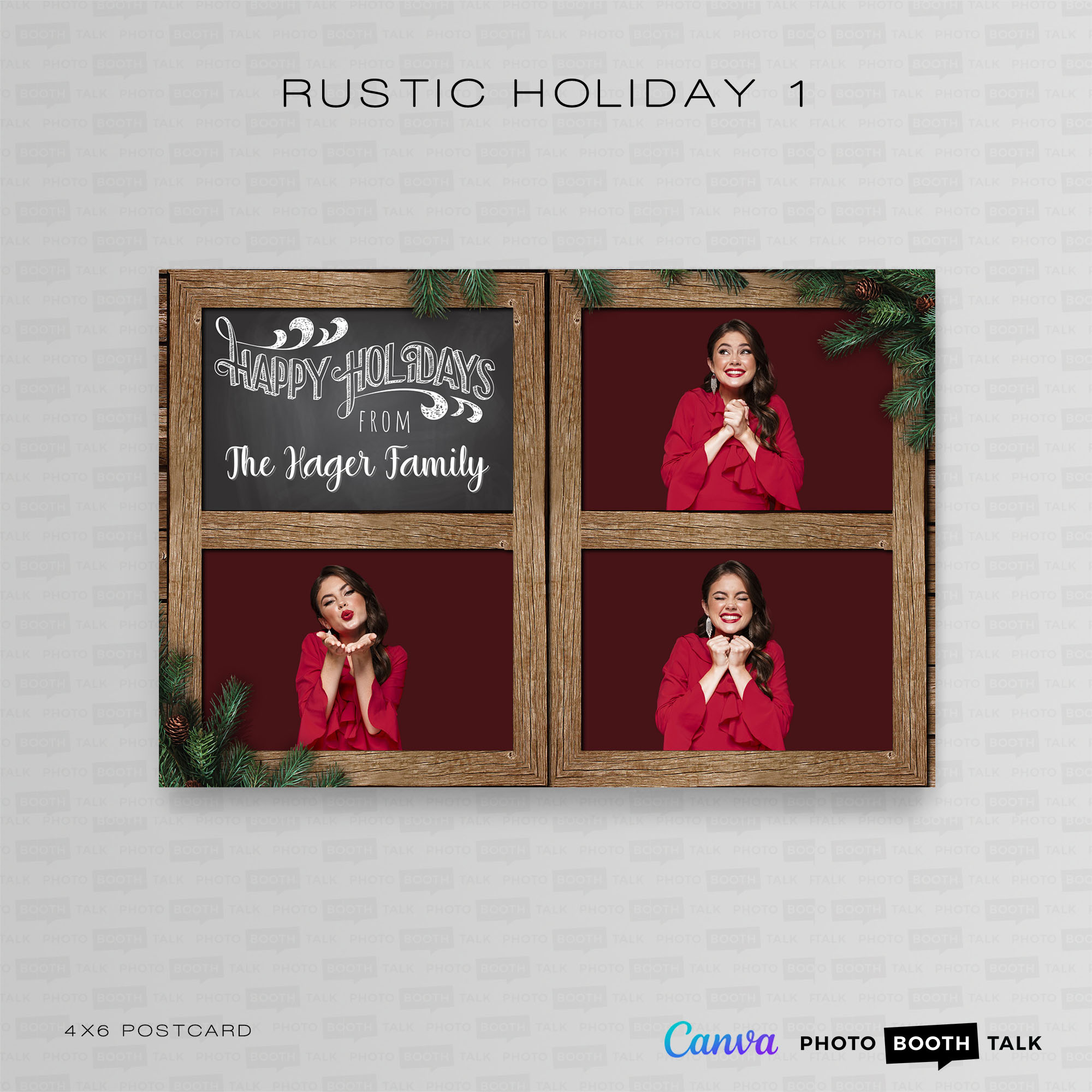 Rustic Holiday 1 – For Canva | Photo Booth Talk