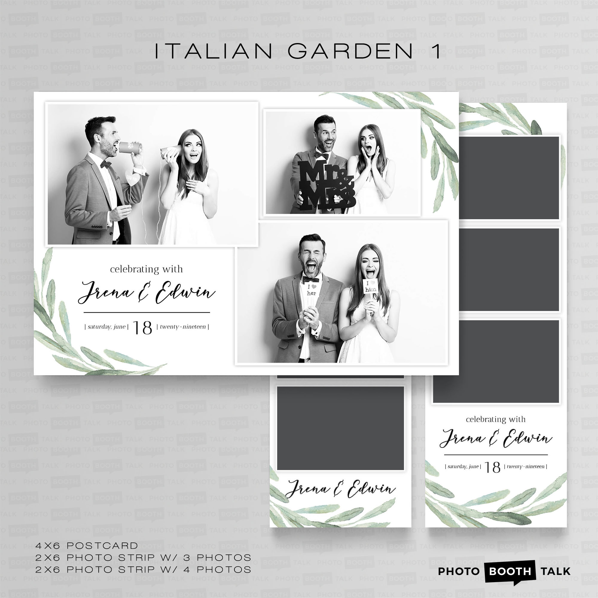 Italian Garden 1 – For Canva | Photo Booth Talk