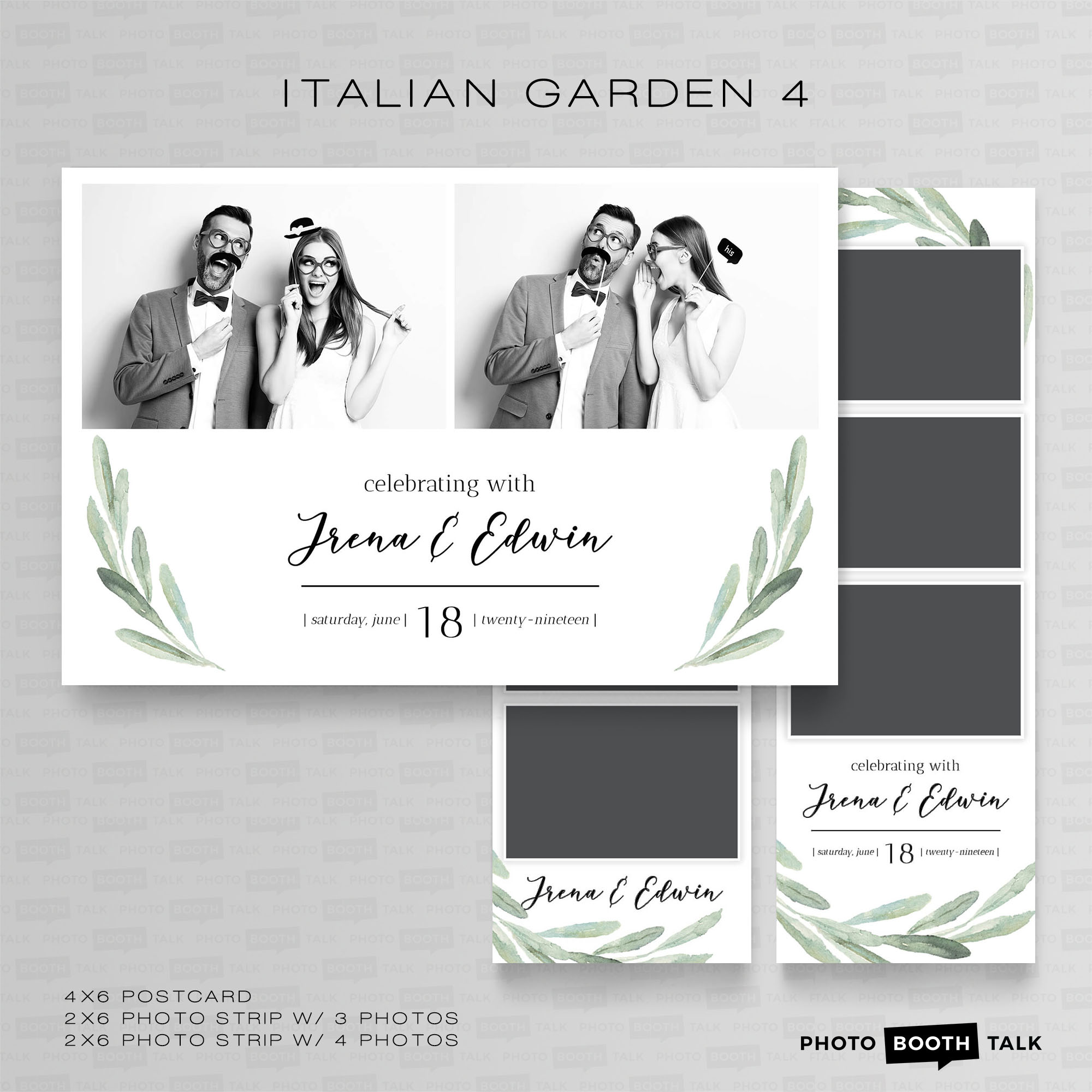 Italian Garden 4 – For Canva | Photo Booth Talk