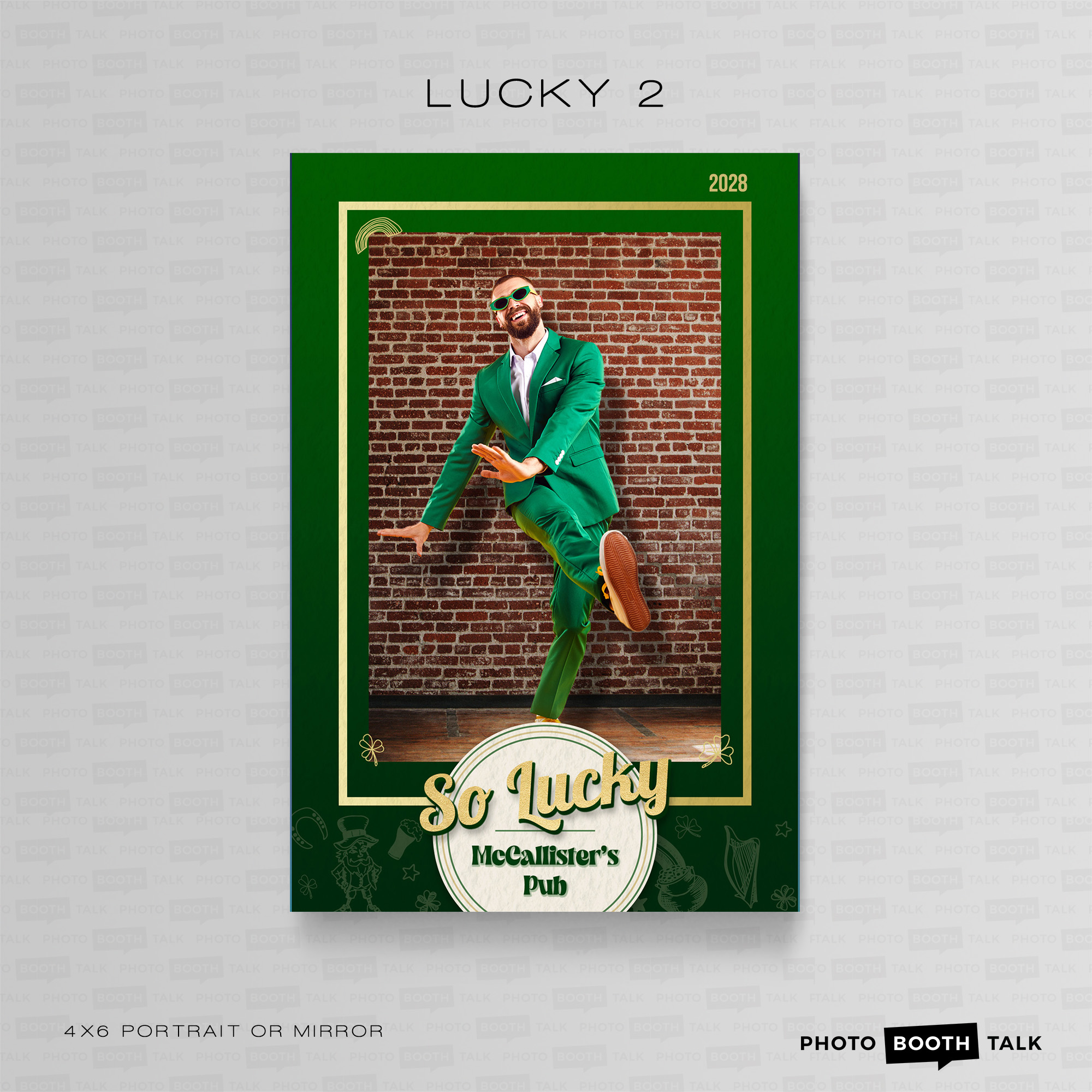 Lucky 2 – Portrait Mirror – For Canva | Photo Booth Talk