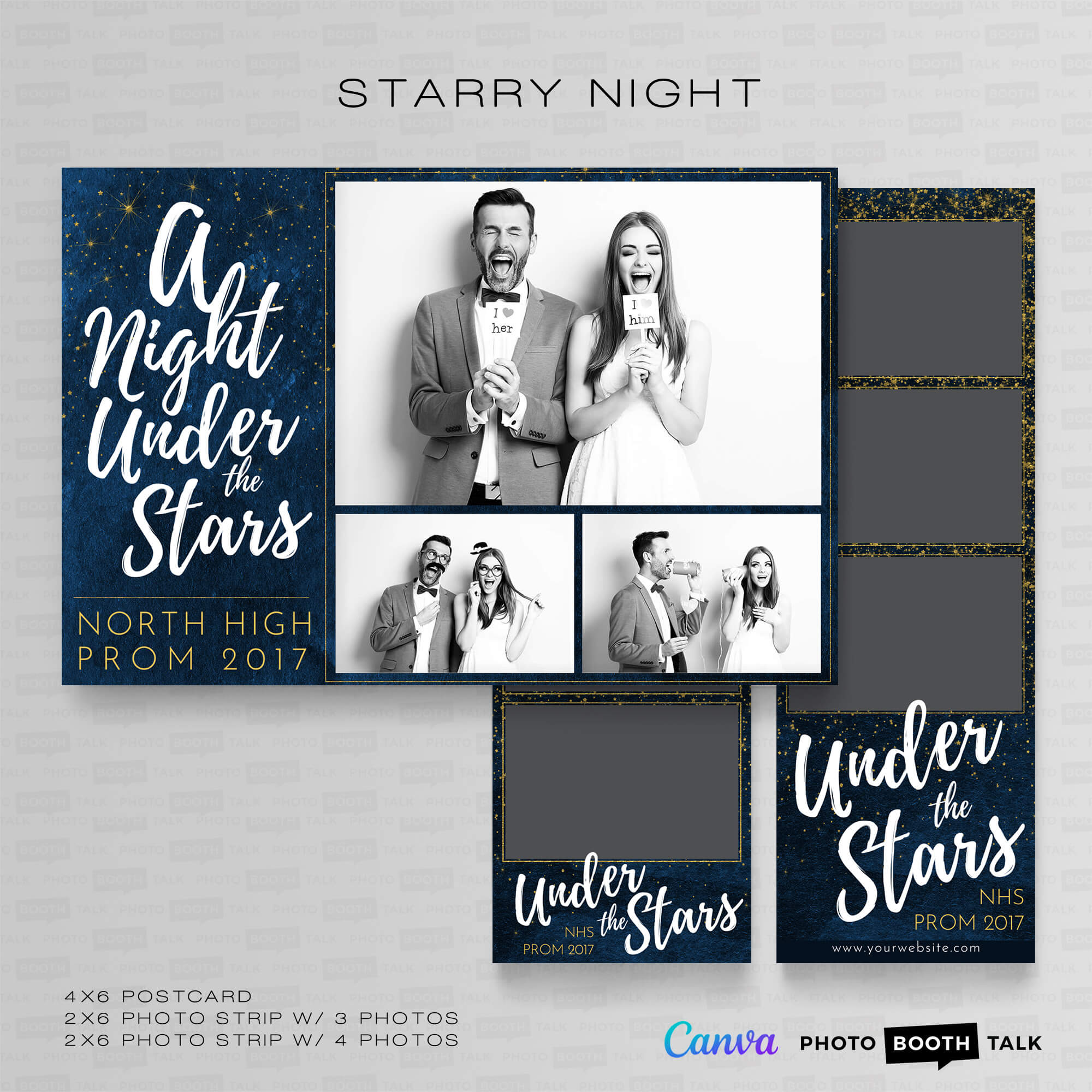 Starry Night – For Canva | Photo Booth Talk