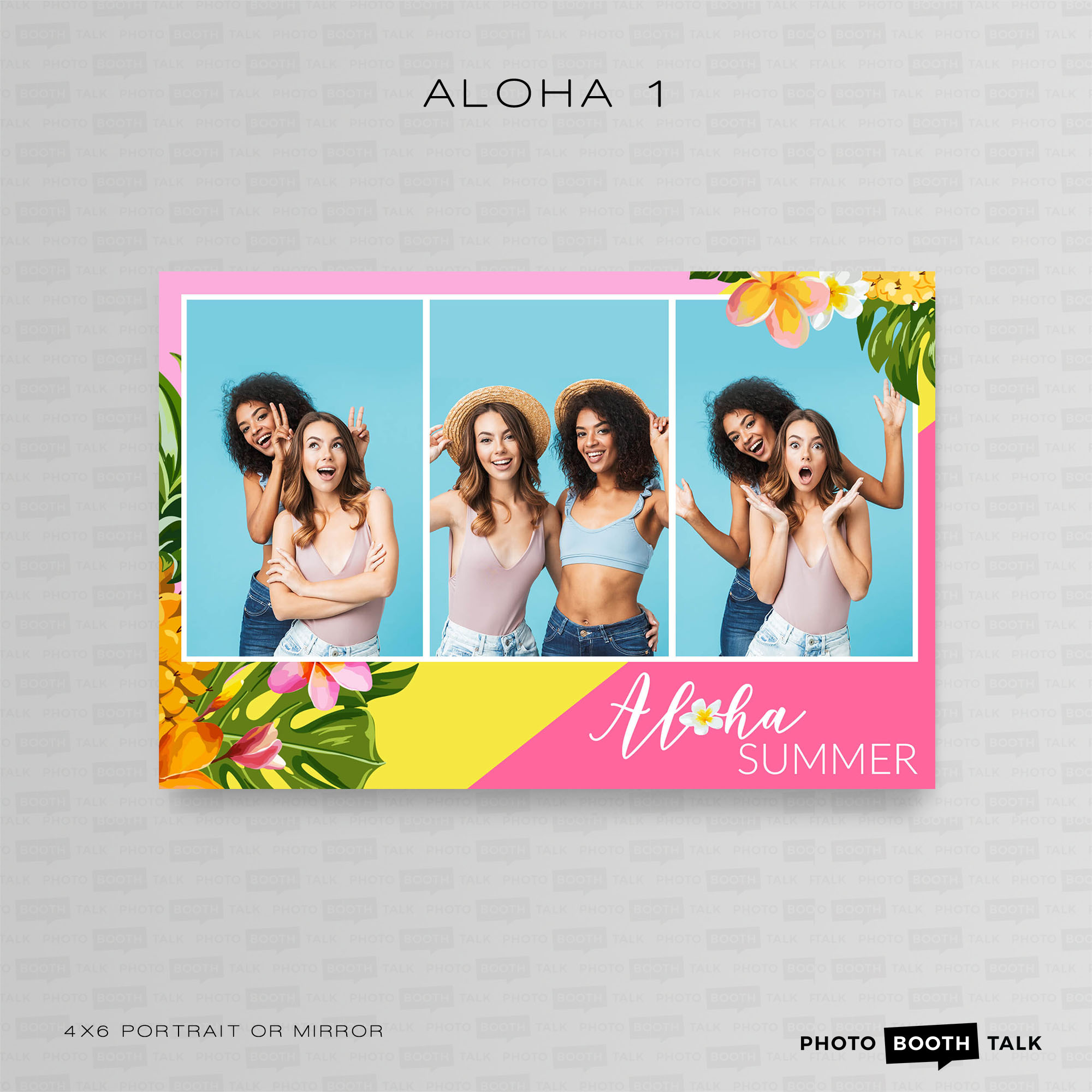Aloha 1 – Portrait Mirror – For Canva | Photo Booth Talk
