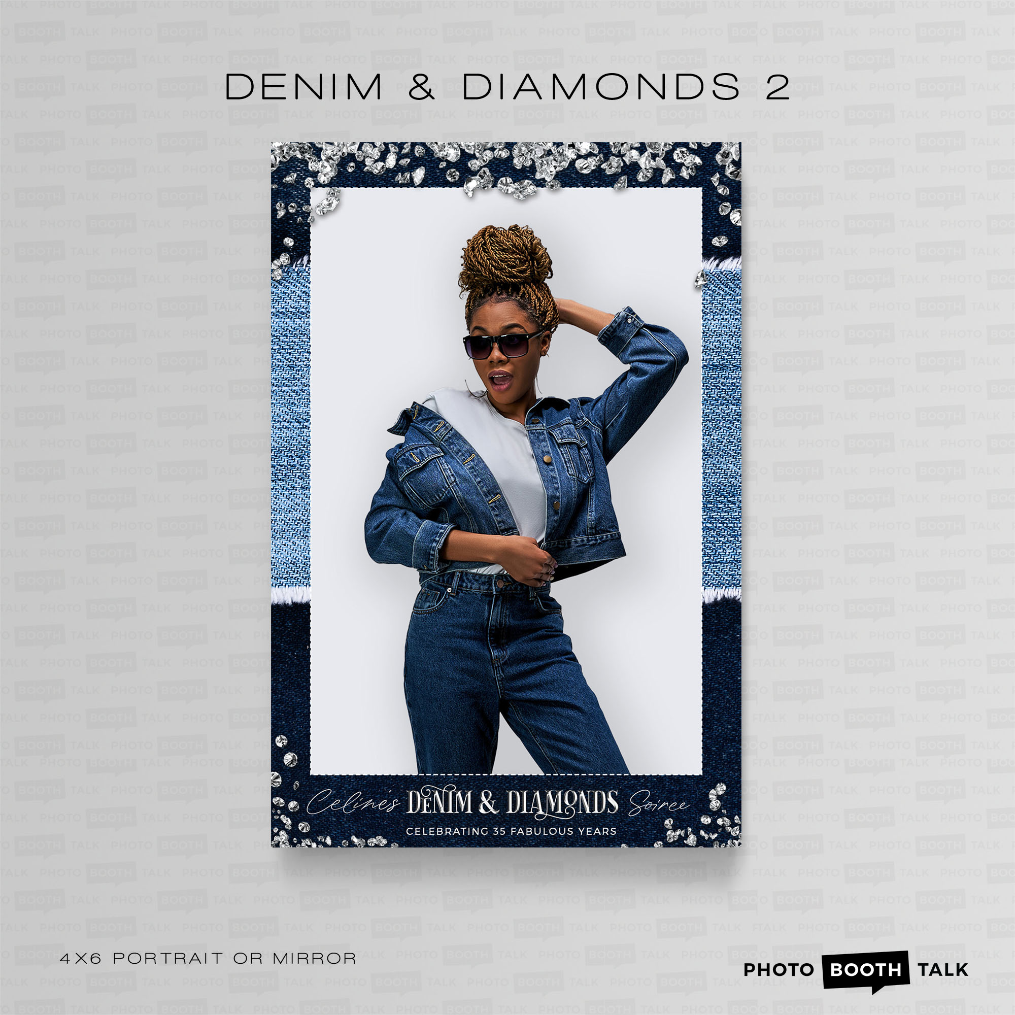 Denim & Diamonds 2 – Portrait Mirror – Photoshop PSD Files | Photo ...