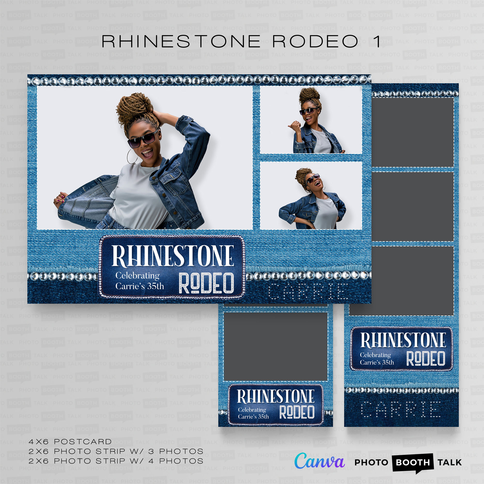 Rhinestone Rodeo 1 – For Canva | Photo Booth Talk