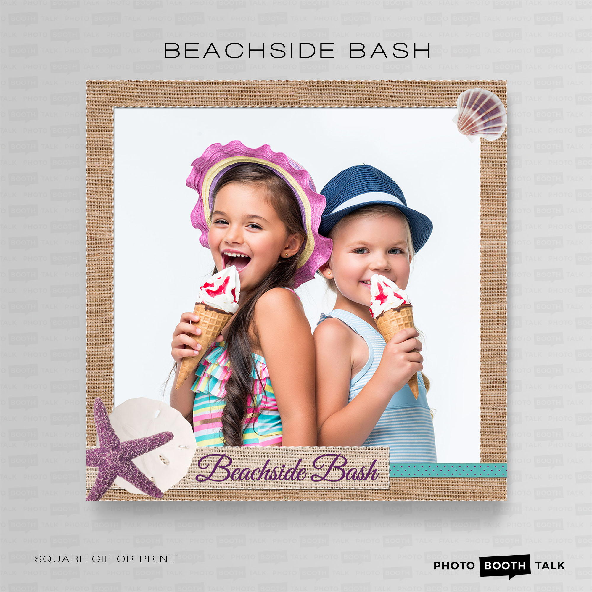 Beachside Bash – Square – For Canva | Photo Booth Talk