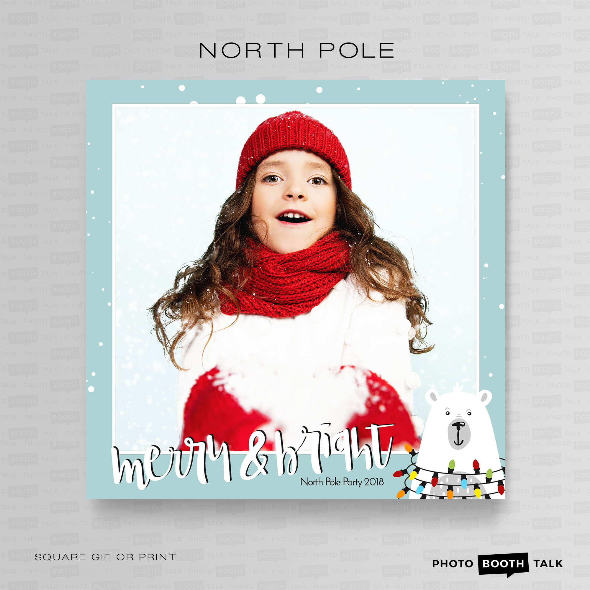 North Pole – Square – For Canva | Photo Booth Talk