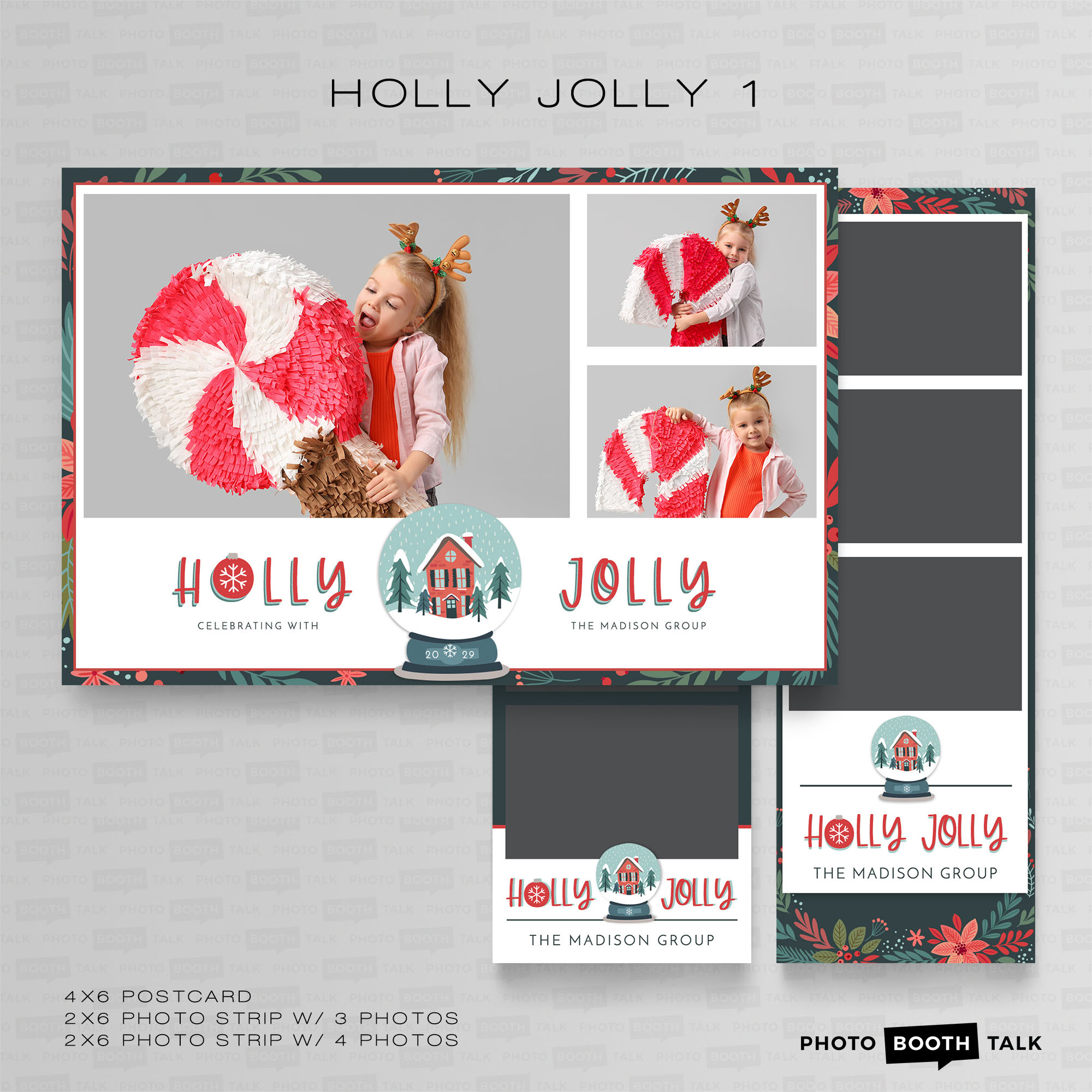 Holly Jolly 1 – For Canva | Photo Booth Talk