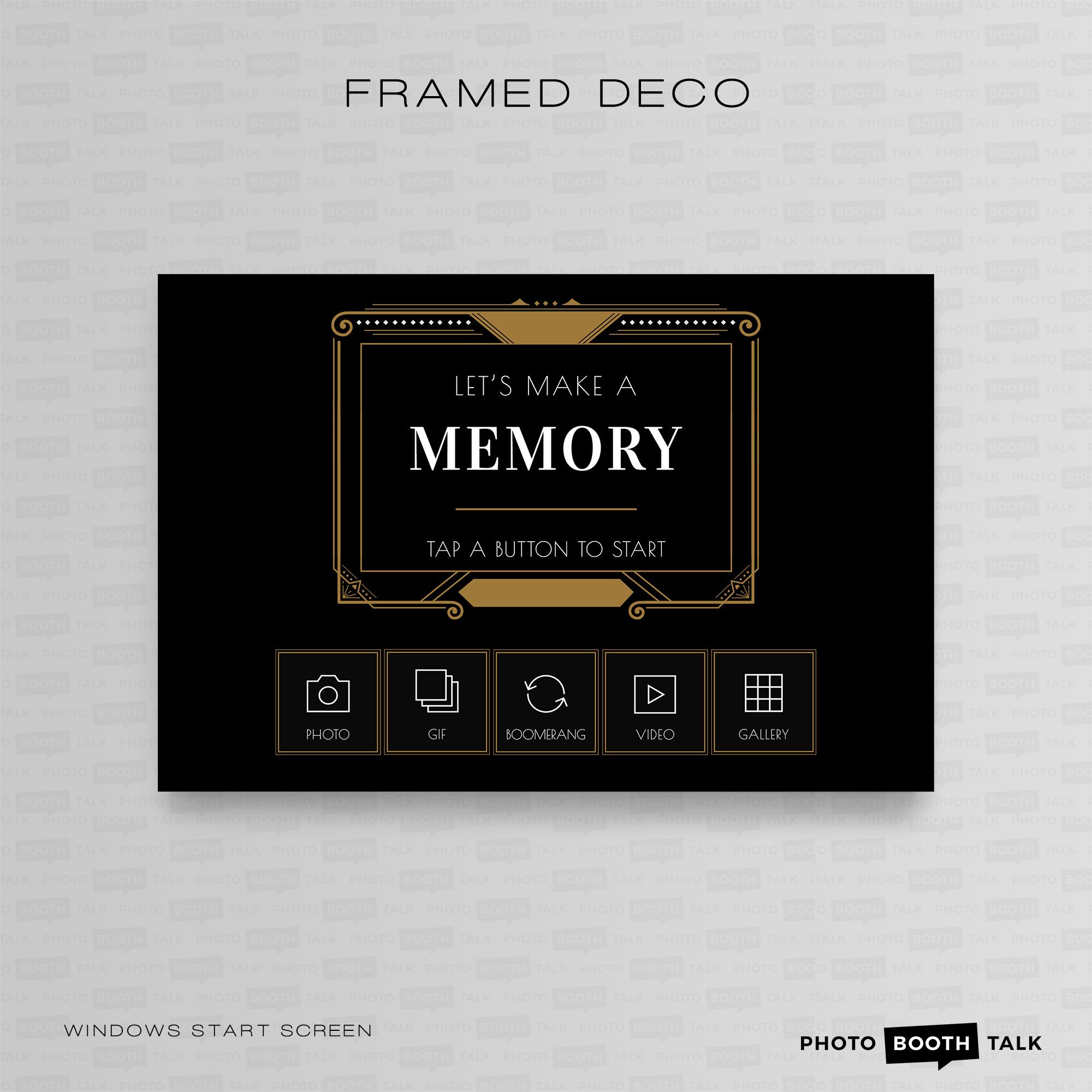Framed Deco – PC Welcome Screen | Photo Booth Talk