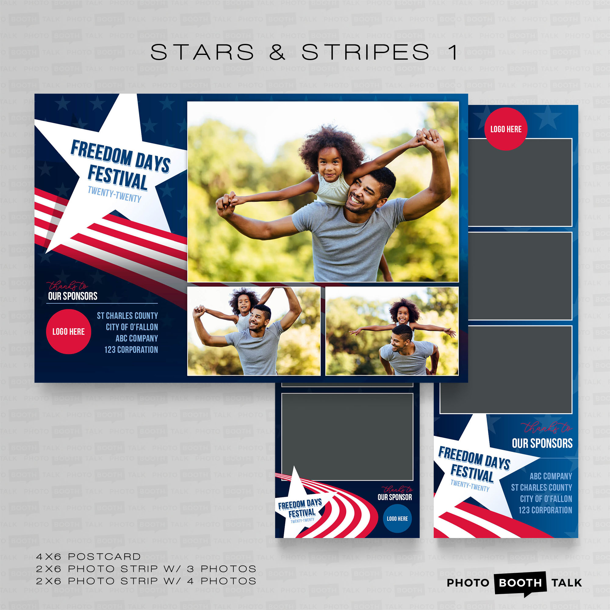Stars & Stripes 1 – For Canva | Photo Booth Talk