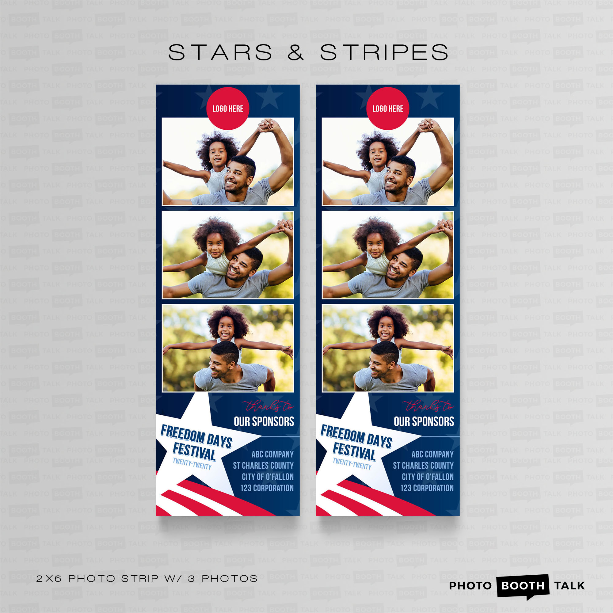 Stars & Stripes 2 – For Canva | Photo Booth Talk