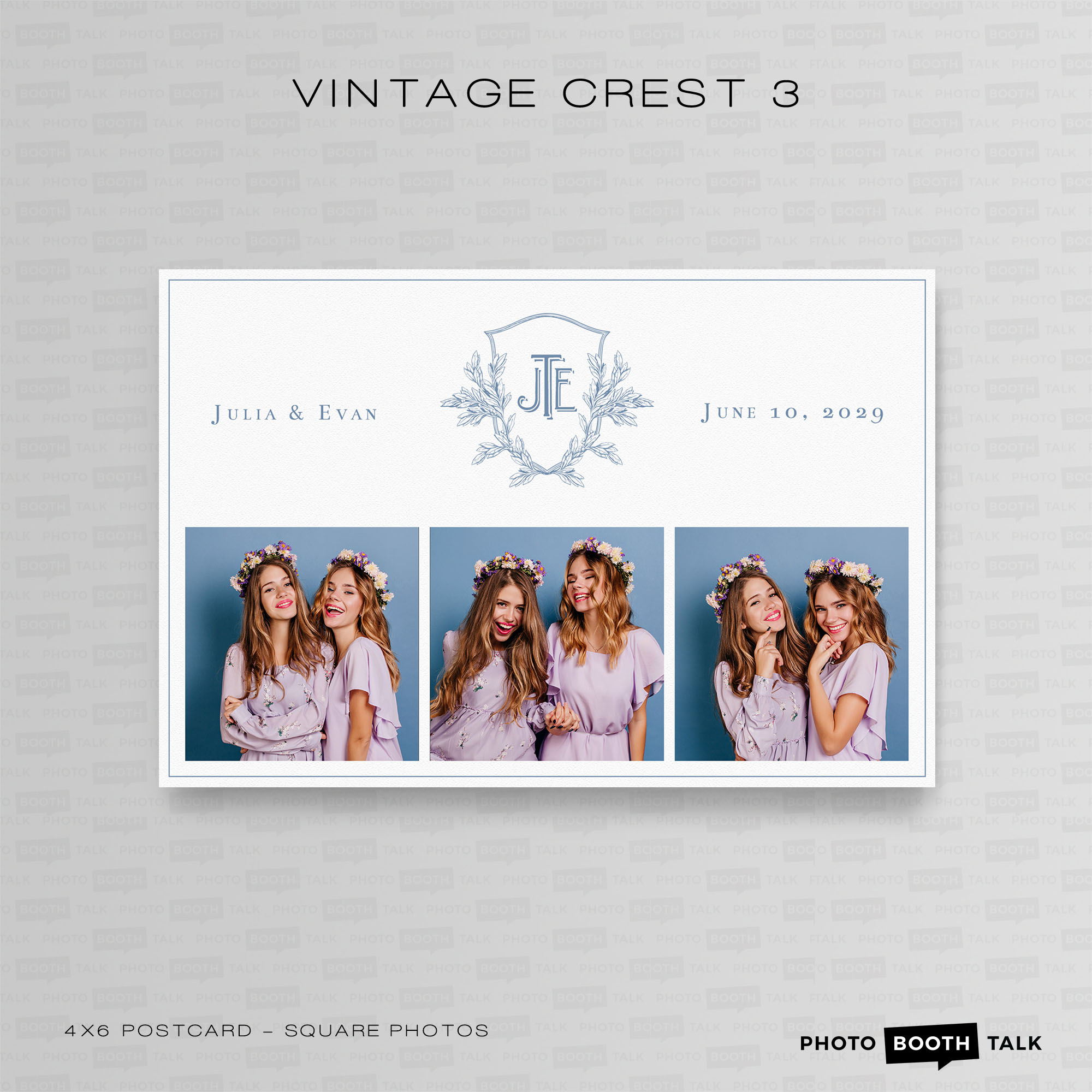 Vintage Crest 3 – Square – For Canva | Photo Booth Talk