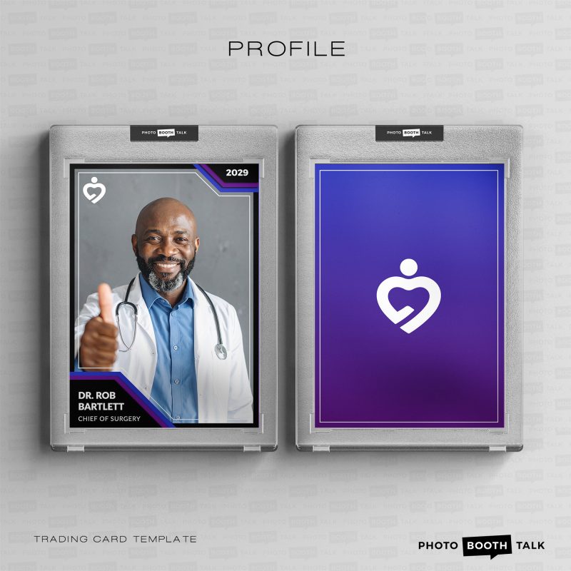 Profile – 2.5″ x 3.5″ Trading Card – for Canva | Photo Booth Talk