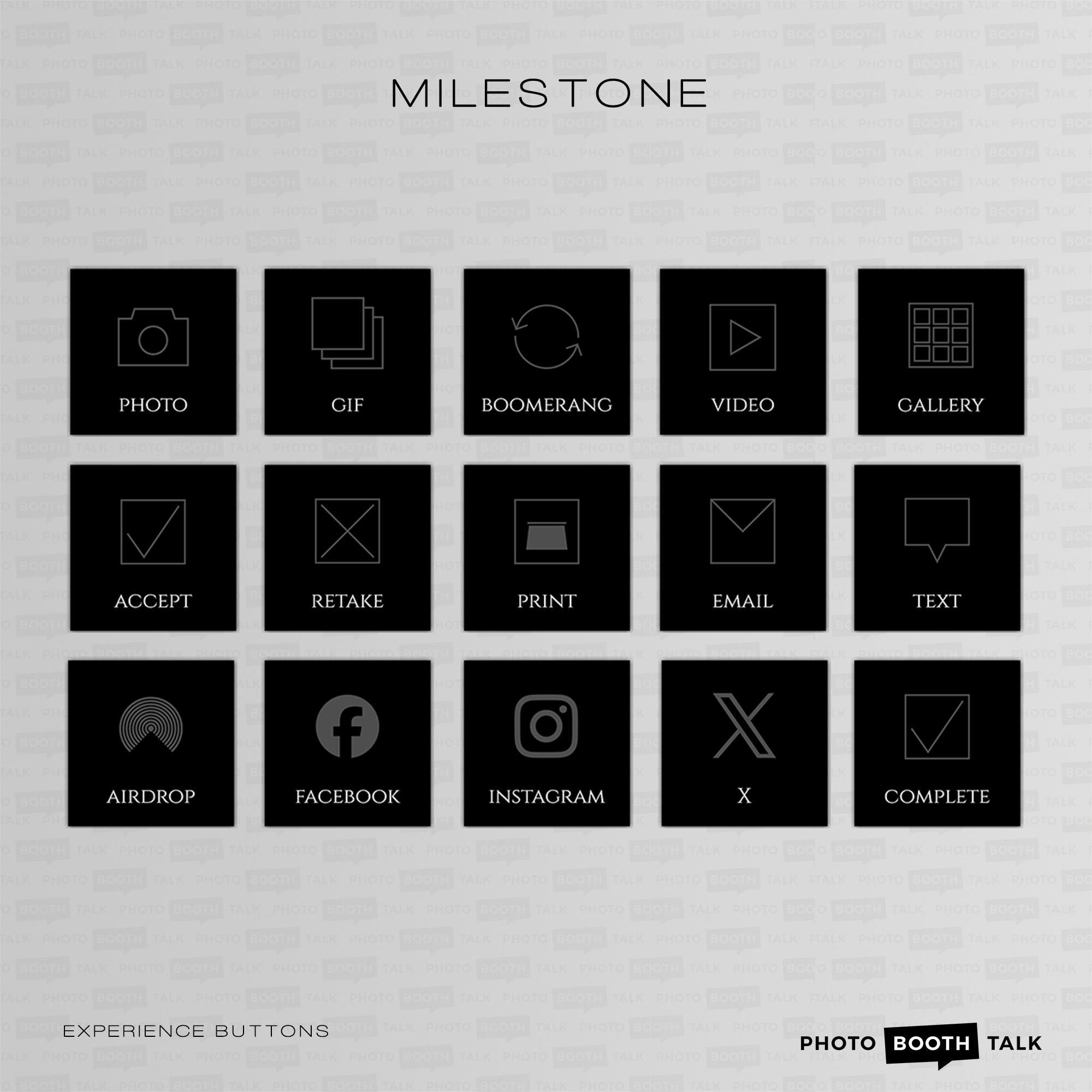 Milestone – iPad Welcome Screen & Buttons for Canva | Photo Booth Talk